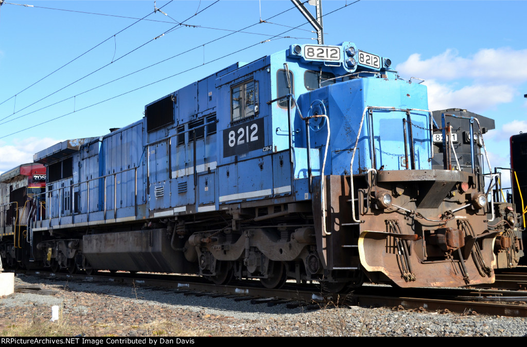 PN C39-8 8212, still in Conrail blue